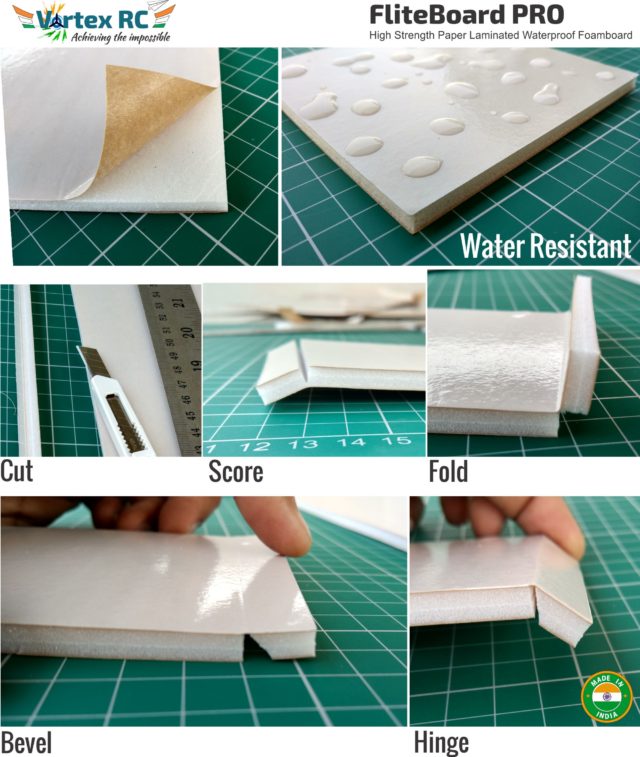 FliteBoard: Lightweight Paper Laminated Foamboard for RC planes in India