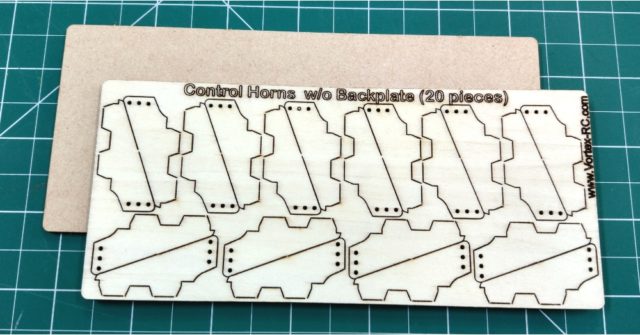 Flite Test Control Horns (20 pieces) Laser cut on Light Aeroply ...