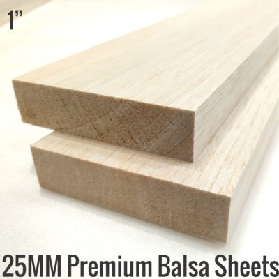 25mm 1000x100mm Balsa Sheets (1") (1 Sheet) - Vortex-RC