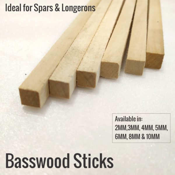 Basswood Sticks 5 Pcs Vortex RC Basswood Sticks 5 Pcs Vortex RC