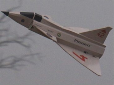 Viggen - Laser Cut Paper Laminated Foam board RC Plane kit - Vortex-RC