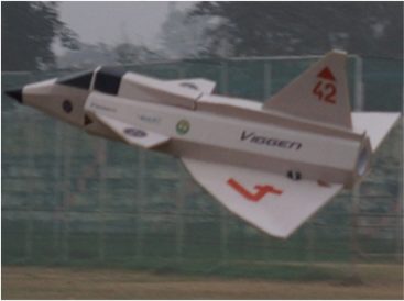 Viggen - Laser Cut Paper Laminated Foam board RC Plane kit - Vortex-RC