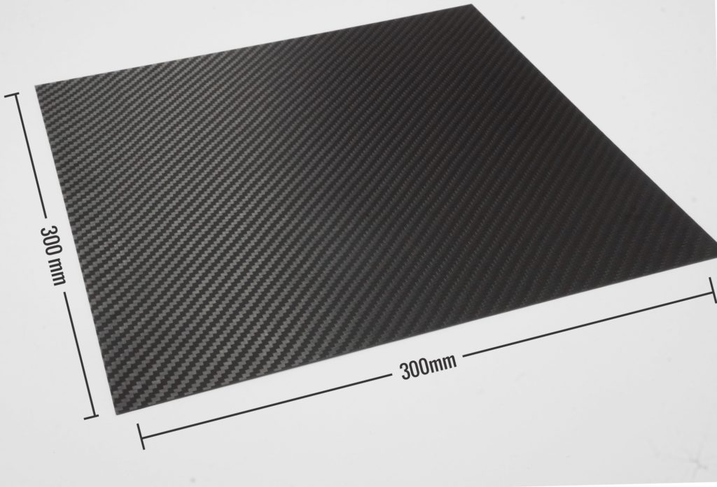 1mm x 300 x 300mm Square CF Sheet - Vortex-RC