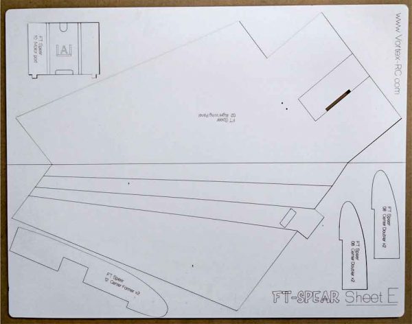 FT-Spear Flying Wing - Laser Cut Foamboard Speed Build kit - Vortex-RC