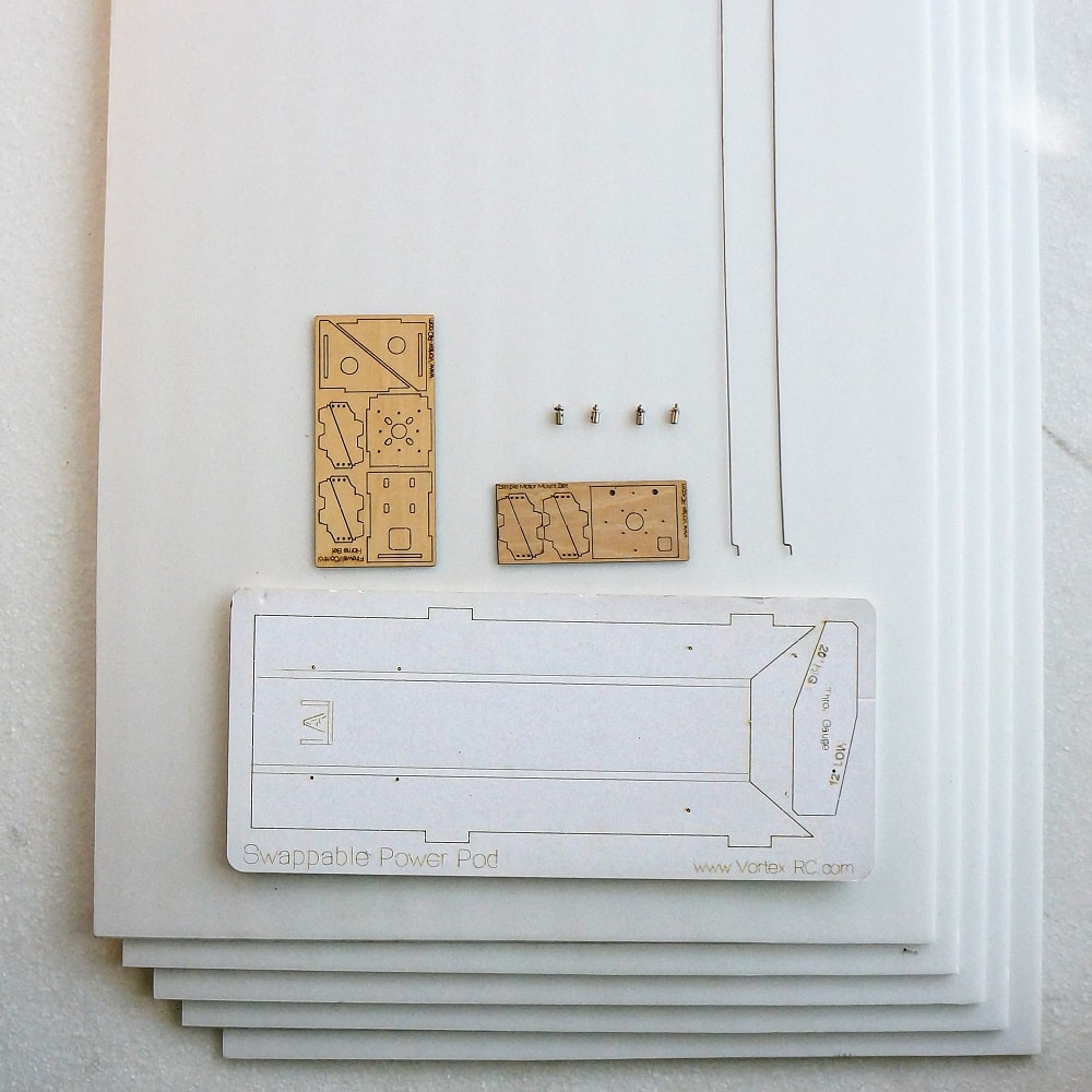 RC Plane Builder Pack Depron Foam Sheets. Laser Cut MDF Parts, Pushrods ...